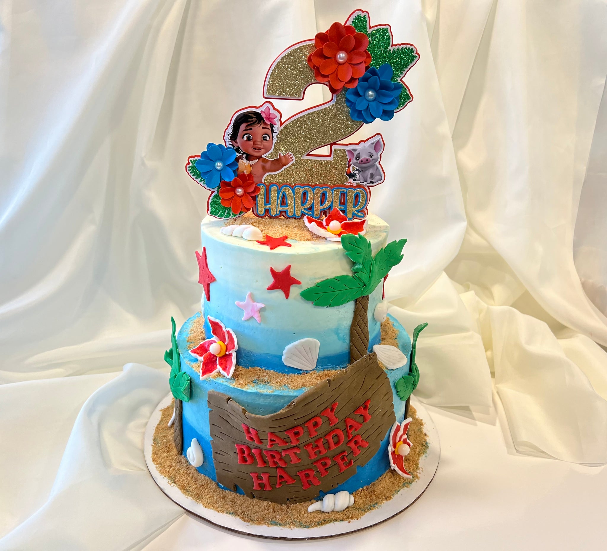 Birthday Cake Moana Rosewater Bakery